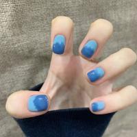 China New wholesale fashion girls wear DIY patches with drill nail enhancement removable jelly false nail for sale