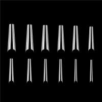 China 2023 utility trendy clear natural white medium length sharp stiletto pointed false nail art tips for nail salon for sale