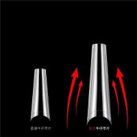 China 2023 utility trendy clear natural white medium length sharp stiletto pointed false nail art tips for nail salon for sale
