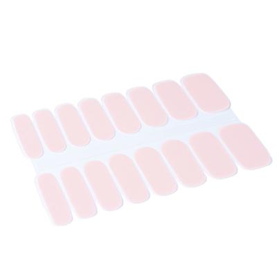 China 3D Gel Nail Wraps Semi-Cured Gel Strips with Solid Color and Long-Lasting Effect for sale