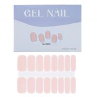 China 3D Gel Nail Wraps Semi-Cured Gel Strips with Solid Color and Long-Lasting Effect for sale