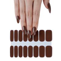 China 3D Gel Nail Wraps Semi-Cured Gel Strips with Solid Color and Long-Lasting Effect for sale