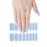 China 3D Gel Nail Wraps Semi-Cured Gel Strips with Solid Color and Long-Lasting Effect for sale
