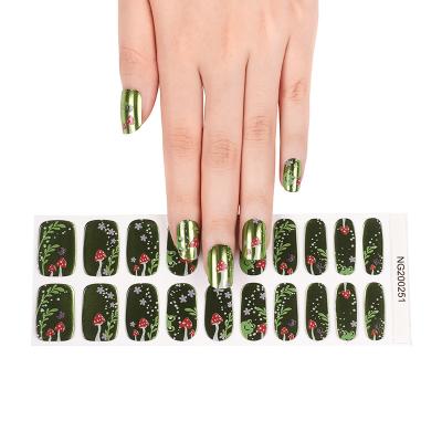China Custom Semi Cured Gel Nail Wraps Stickers with the Lamp to Cure UV Gel Nail Sticker for sale