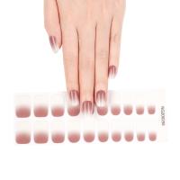 China Custom Semi Cured Gel Nail Wraps Stickers with the Lamp to Cure UV Gel Nail Sticker for sale