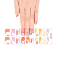 China Custom Semi Cured Gel Nail Wraps Stickers with the Lamp to Cure UV Gel Nail Sticker for sale