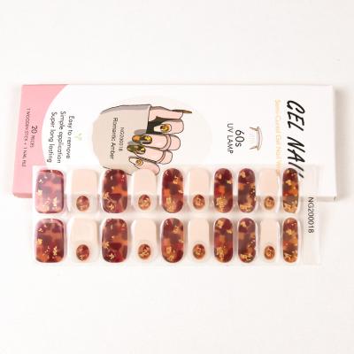 China Custom Semi-cured Gel Nail Strips for Finger Nail Art Eco-friendly Nail Beauty Products for sale