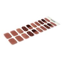 China New design Semi cured UV Gel Nail Stickers 20 Real Gel Nail Polish Adhesive Full Wraps Strips for sale