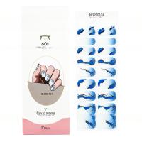 China New design Semi cured UV Gel Nail Stickers 20 Real Gel Nail Polish Adhesive Full Wraps Strips for sale