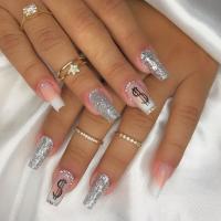 China Medium Ballet Nails French Custom False Acrylic For Nails Soft Gel Press On Fake Nails Set for sale