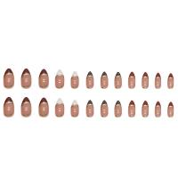 China Hot selling designer press on nails cheap oval gold line Nail Tips Removable Manicure Press On fake Nail Tips for sale