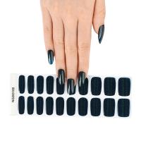 China Hot sale Spring flower design halal gel nail polish stickers cat eye uv gel wraps Waterproof DIY polish strips for sale