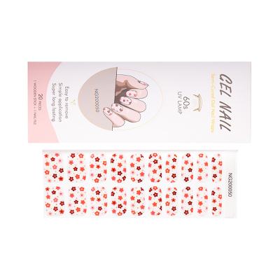 China Factory wholesale UV lamp gel nail wraps OME/ODM semi-cured cat eye LED lamp gel nail strips for sale