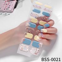 China Factory wholesale UV lamp gel nail wraps OME/ODM semi-cured cat eye LED lamp gel nail strips for sale