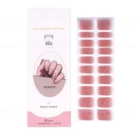 China Hot Sell Valentine Semi Cured Wraps Long Lasting Gel Nail Stickers New Arrival Styles Nail Gel Wraps With Uv Lamp for sale