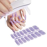 China Solid Color Full Cover Semi Cured Gel Fake Nails for Customer's Requirement Customized for sale