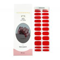 China High quality UV lamp French semi cured Gel Nail strips Non-Toxic Long Lasting semi cured Gel Nail Wraps and gel nail poli for sale
