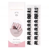 China High quality UV lamp French semi cured Gel Nail strips Non-Toxic Long Lasting semi cured Gel Nail Wraps and gel nail poli for sale