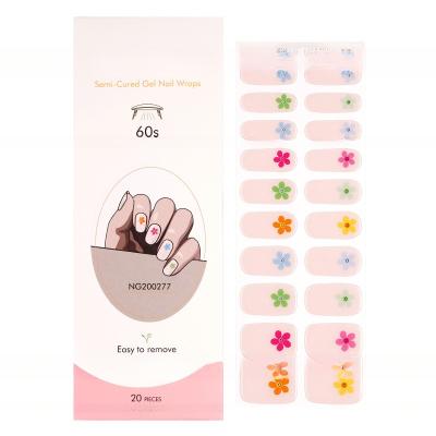 China Finger Nail Art Long Lasting Gel Nail Strip Spring Semi Cured and UV Lamp Included for sale