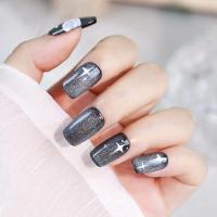 China Design Pre-Designed False Set Hard Artificial Fingernails Women Long Square Nail Tips for sale