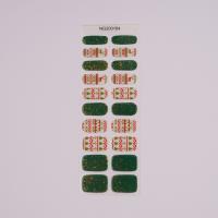 China Christmas design gel nail wraps New design Gel nail stickers Semi cured gel nail strips for sale