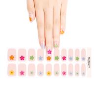 China Factory Wholesale UV Gel Nail Stickers Semi-cured Polish Nail Art Wraps Beauty Manicure for sale