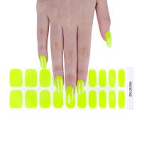 China New Design Nails Artificial Solid Color Full Cover semi cured gel nail sticker for sale