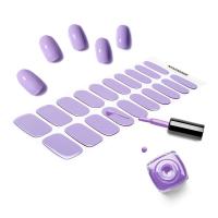 China Eco-friendly 3D Solid Color UV Gel Nail Stickers for Long Lasting Semi Cured Nails for sale