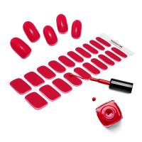 China Eco-friendly 3D Solid Color UV Gel Nail Stickers for Long Lasting Semi Cured Nails for sale