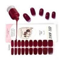 China Eco-friendly 3D Solid Color UV Gel Nail Stickers for Long Lasting Semi Cured Nails for sale