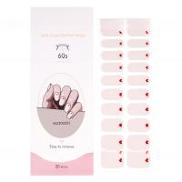 China Long Lasting Gel Nail Wraps Red Series Semi Cured UV Lamp Styles for Finger Nail Art for sale