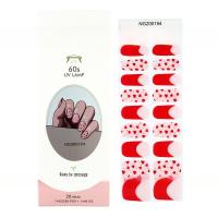 China Long Lasting Gel Nail Wraps Red Series Semi Cured UV Lamp Styles for Finger Nail Art for sale
