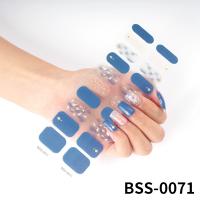China Wholesale Price New Design Valentine's Day Nail Strips Japanese Style Gel Nail Sticker Semi Cured UV Nail Polish Wraps for sale