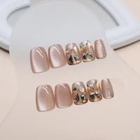 China Mixed Color Square Head Y2k Style Lovely Girl Finished False Nails with Rhinestone Diamond for sale