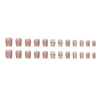 China Mixed Color Square Head Y2k Style Lovely Girl Finished False Nails with Rhinestone Diamond for sale
