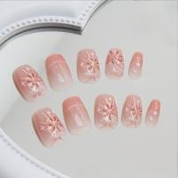China Design Press On Nails Full Cover Artificial Fingernails in Cheek Ballerina Style for sale