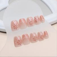 China Design Press On Nails Full Cover Artificial Fingernails in Cheek Ballerina Style for sale