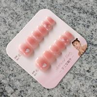 China Easy to Apply and Remove False Nails Sweet Girl Hand Painting Square Shape for Finger for sale