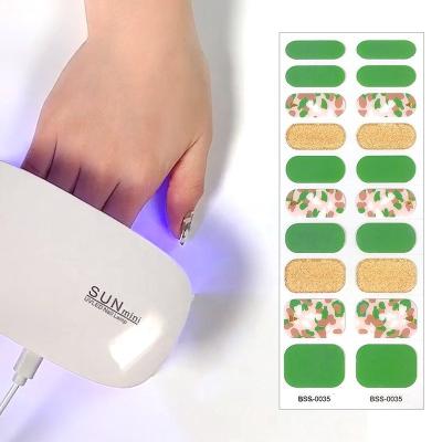 China 2023 New Design Wholesale Snow Flake Cute Nail Wraps Korea Gel Polish Nail Strips Nail Art Stickers For Female Gift for sale