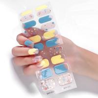 China New Product Innovative Rhinestone Custom Product Flowers Gel Nail Wraps Printing Nail Art Polish Stickers Factory Supply for sale