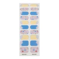 China New Product Innovative Rhinestone Custom Product Flowers Gel Nail Wraps Printing Nail Art Polish Stickers Factory Supply for sale