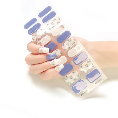 China China Manufacturer Gel Nail Polish Sticker 2021Checked Gel Nail Wraps for sale