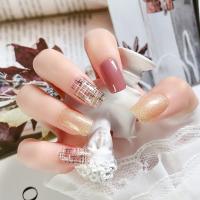 China China Manufacturer Gel Nail Polish Sticker 2021Checked Gel Nail Wraps for sale