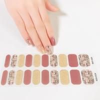China China Manufacturer Gel Nail Polish Sticker 2021Checked Gel Nail Wraps for sale