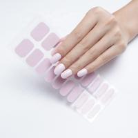 China Free Sample Colorful Solid Design Nail Strips for Semi Cured Gel UV Nail Polish Wraps for sale