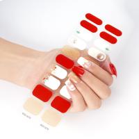 China New Hot Custom Logo Christmas Gel Nail Stickers Snowflake Nail Wraps For Woman for sale