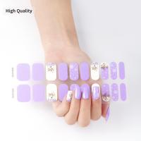 China New Hot Custom Logo Christmas Gel Nail Stickers Snowflake Nail Wraps For Woman for sale