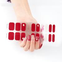 China New Hot Custom Logo Christmas Gel Nail Stickers Snowflake Nail Wraps For Woman for sale