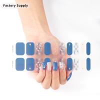 China New Hot Custom Logo Christmas Gel Nail Stickers Snowflake Nail Wraps For Woman for sale