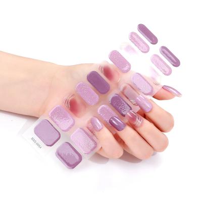 China New Technology Pineapple Designer Nail Stickers Fast Delivery Semicured Gel Nail Sticker for sale